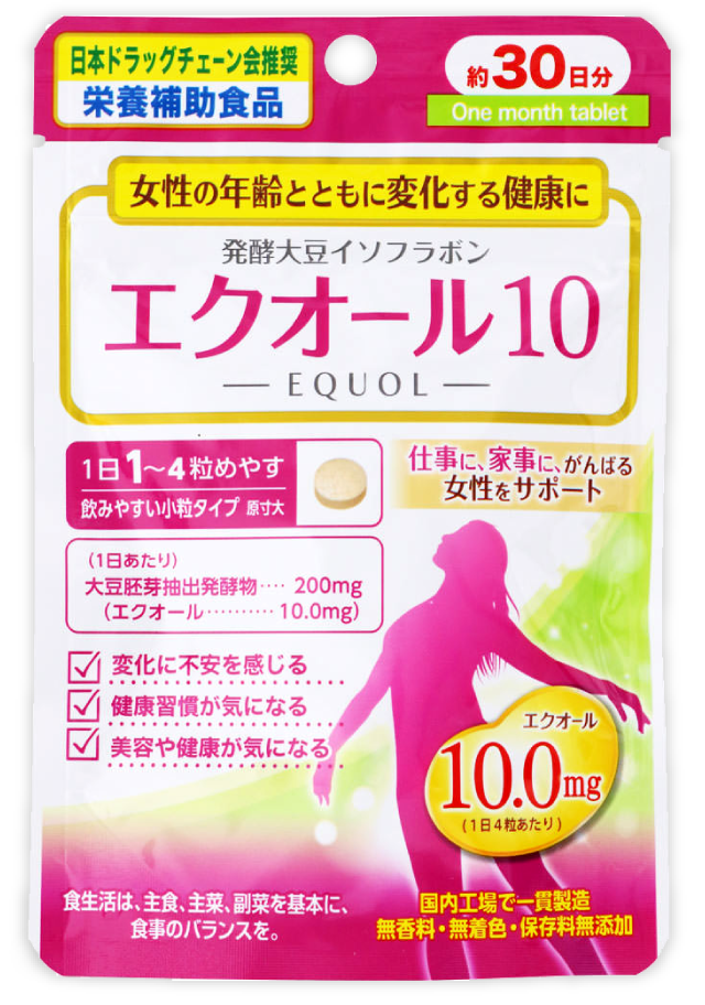 NID 発酵大豆イソフラボン エクオール10｜ドラッグストアで買えるNID PB